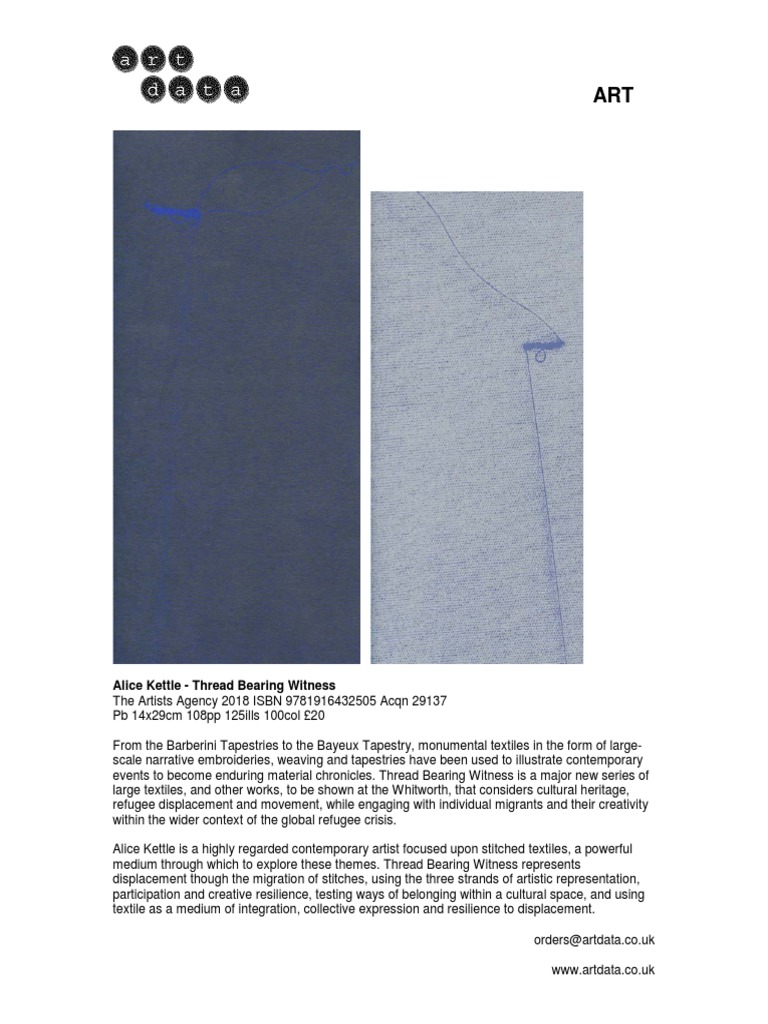 Alice Kettle - Thread Bearing Witness | PDF | Art