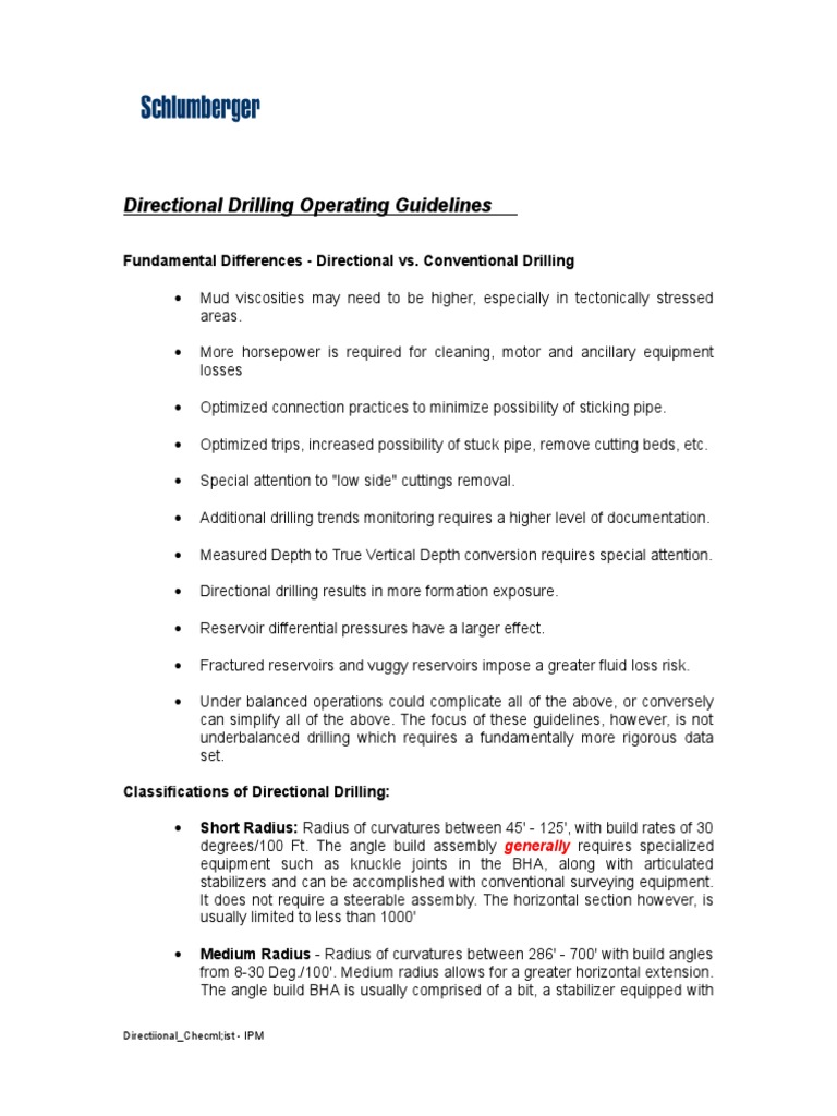 Guidelines for Effective Directional Drilling Operations | PDF | Oil ...