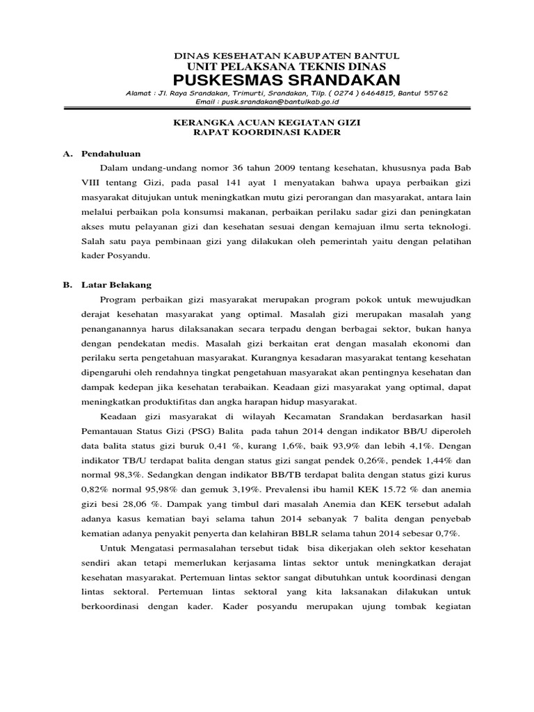 KAK Rakor Kader S | PDF