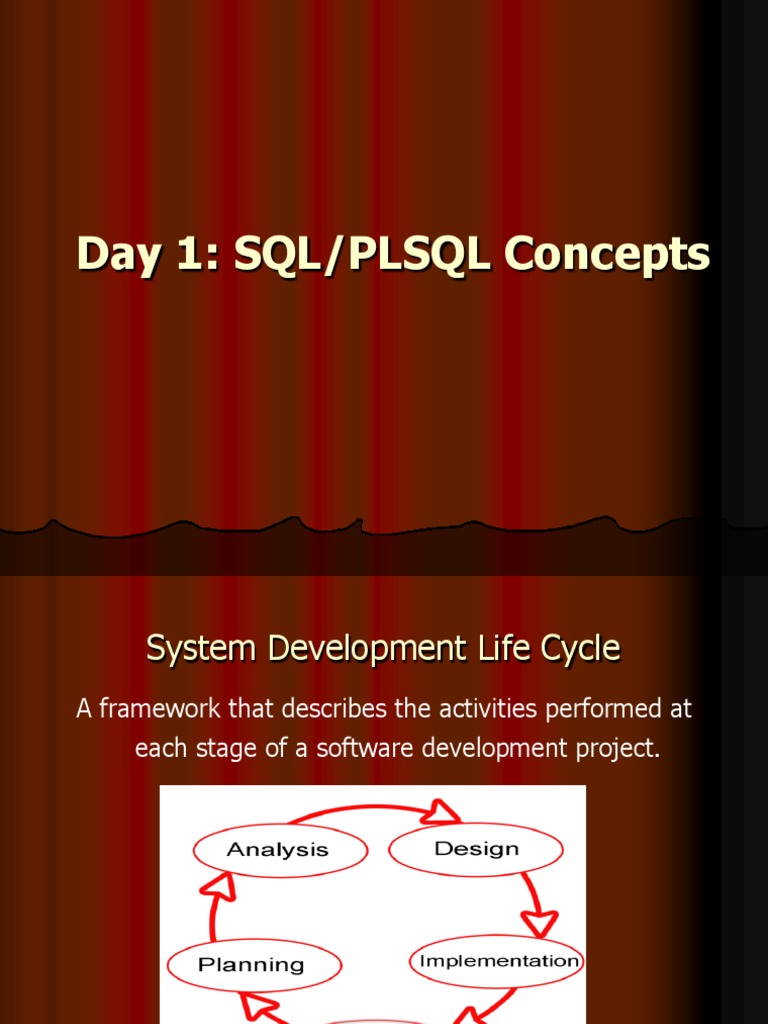 Day 1 Sql Plsql Concepts Pdf Pl Sql Control Flow