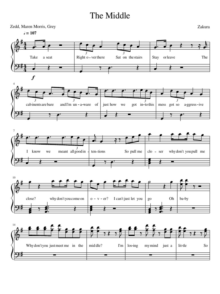 Zedd Maren Morris Grey - The Middle | PDF | Leisure