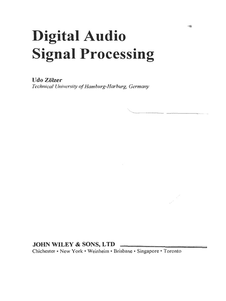 (DSP - Audio) - Digital Audio Signal Processing - Zolzer PDF | PDF