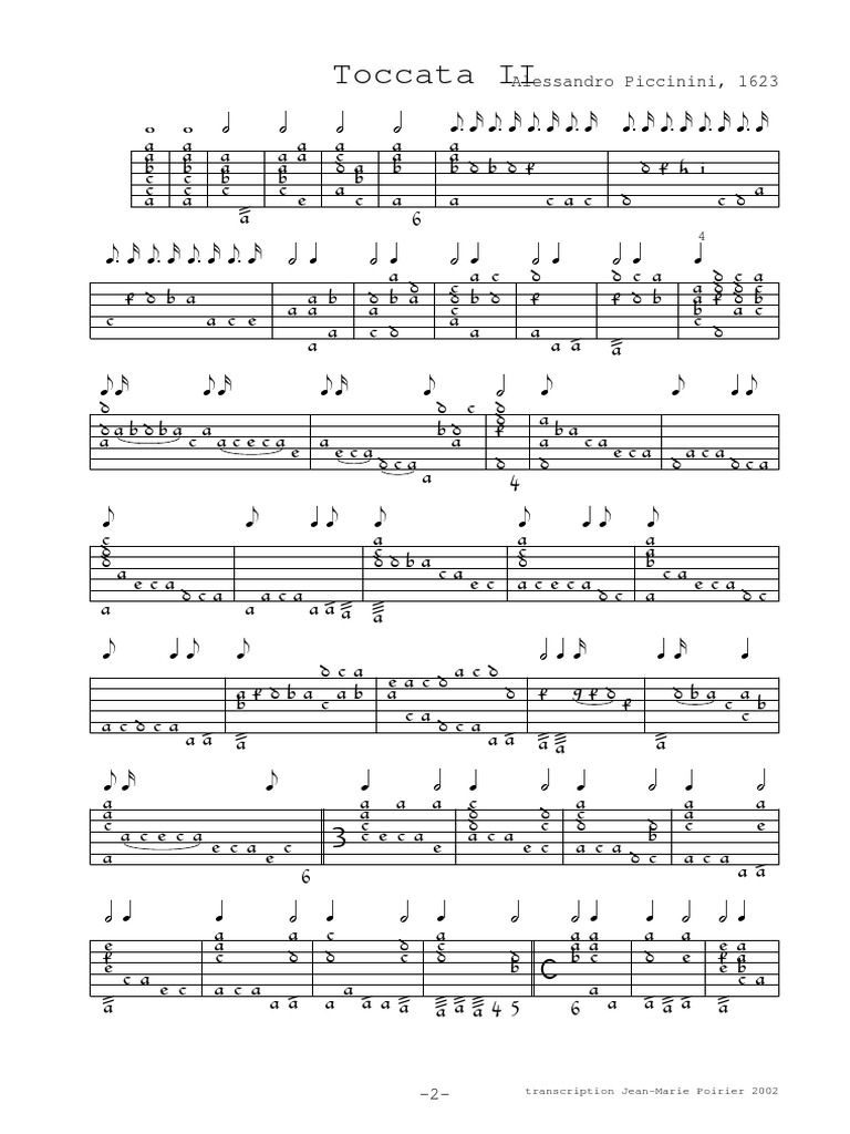 Lute Tablature | PDF