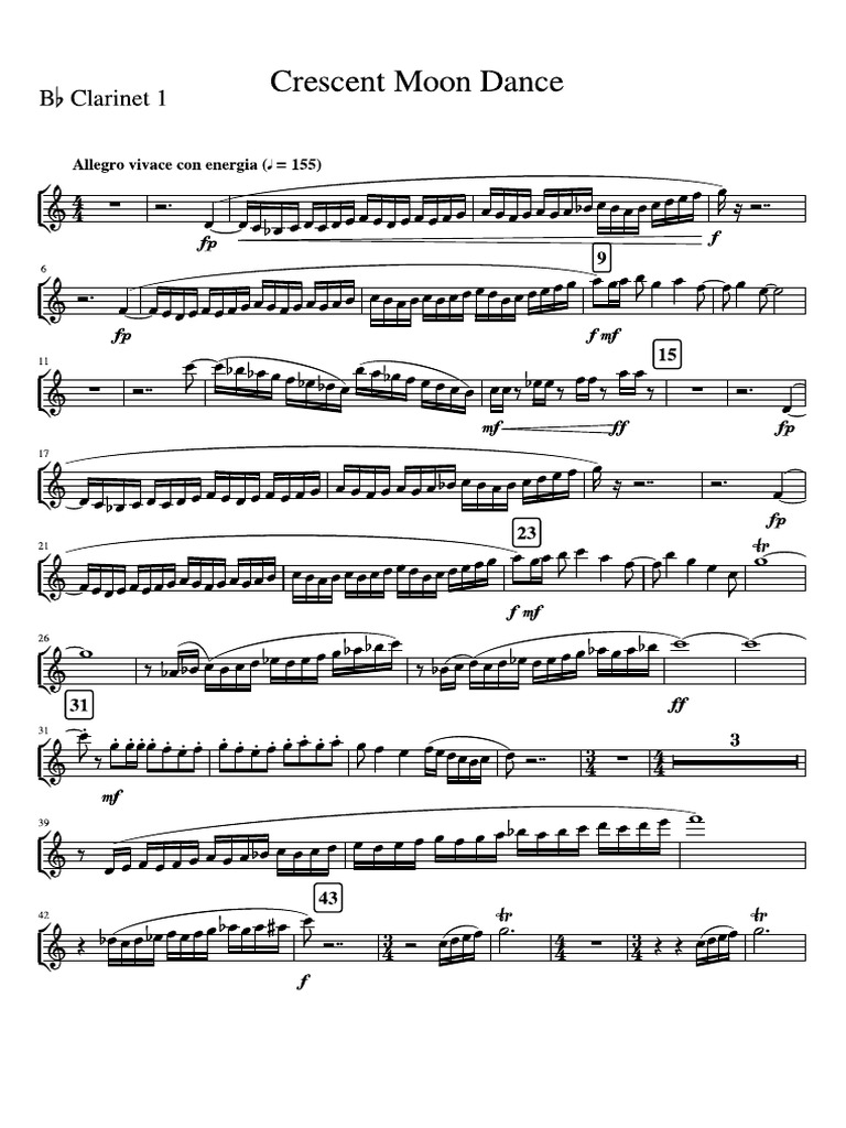 Crescent Moon Dance Clarinet 1 | PDF