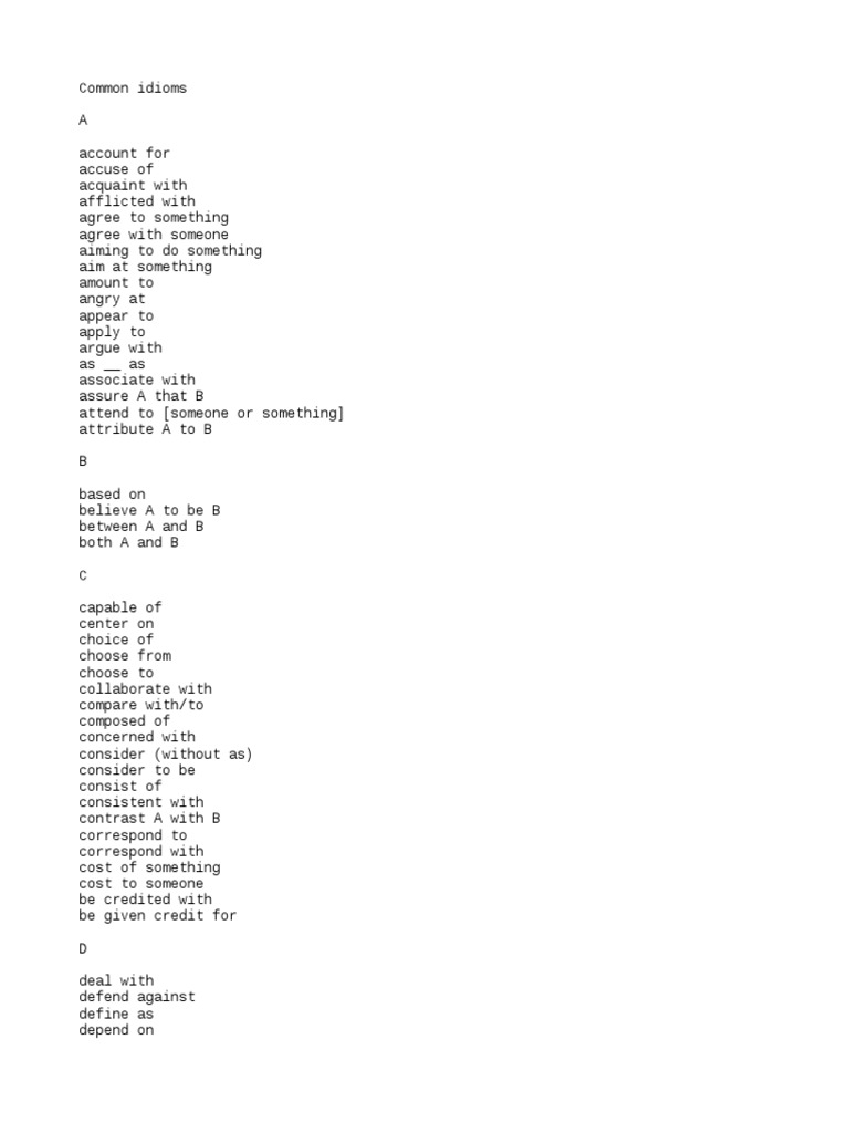 Idioms 2 | PDF | Self-Improvement | Wellness