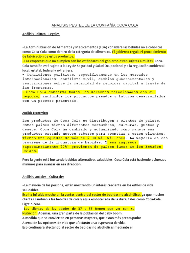 Analisis Pestel Coca Cola | Coca Cola | Business