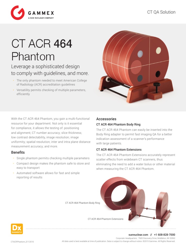 CT Acr 464 Phantom | PDF | Ct Scan | Nature