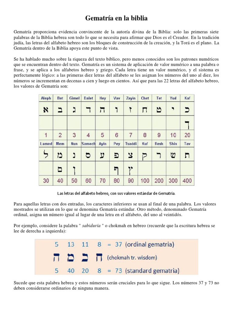 Gematría en La Biblia | PDF | Esther | Pi