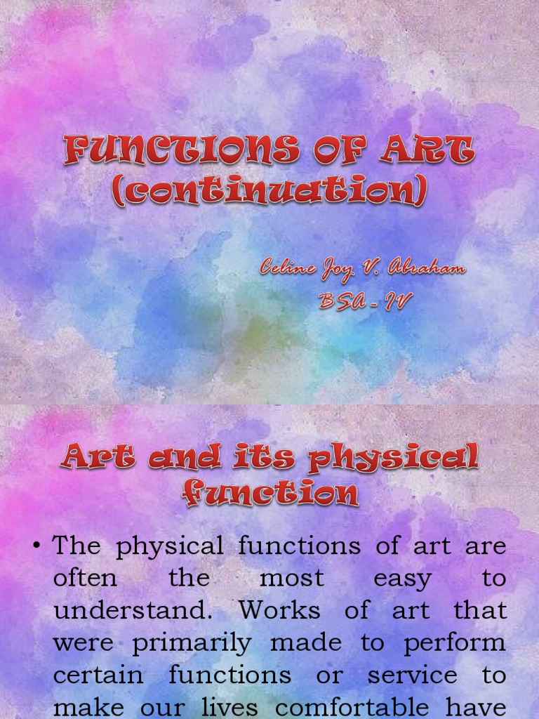 Functions of Arts | PDF | Works Of Art | Sculpture