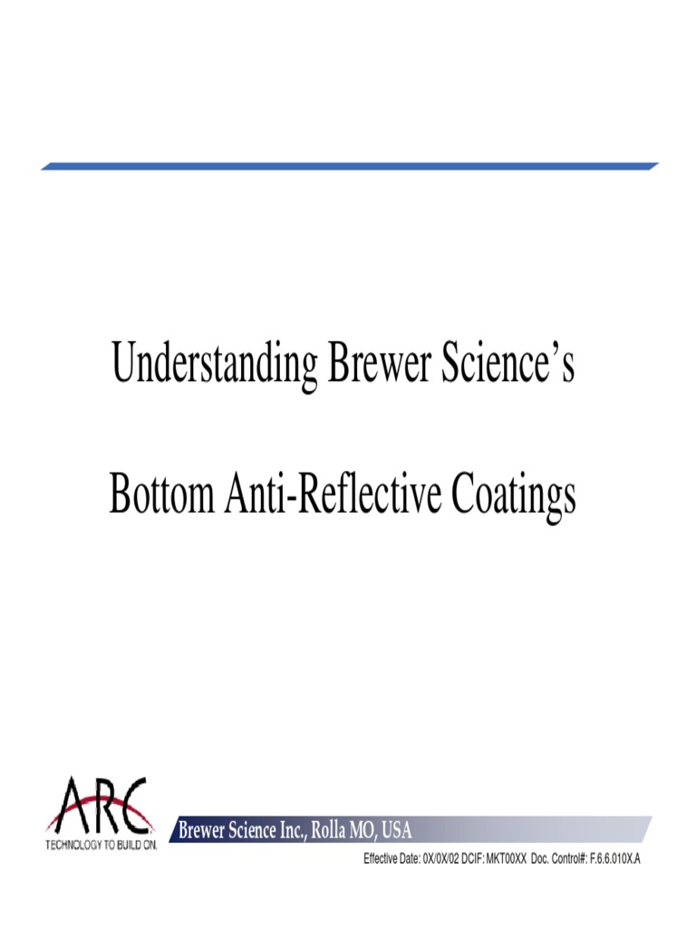 Understanding BARC | PDF | Photolithography | Industrial Processes