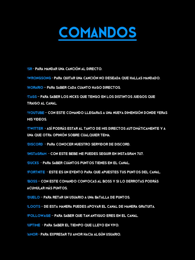 Comandos | PDF | Cocina, comidas y vino | Hogar, jardinería y bricolaje