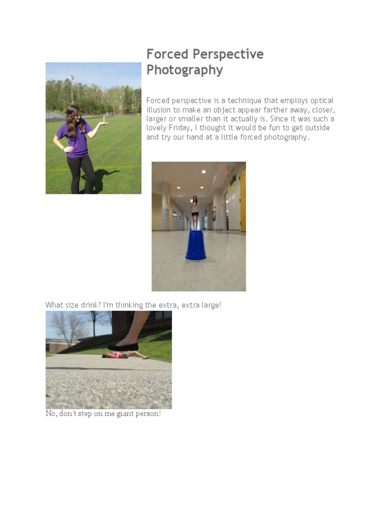 Forced Perspective Photography Techniques | PDF