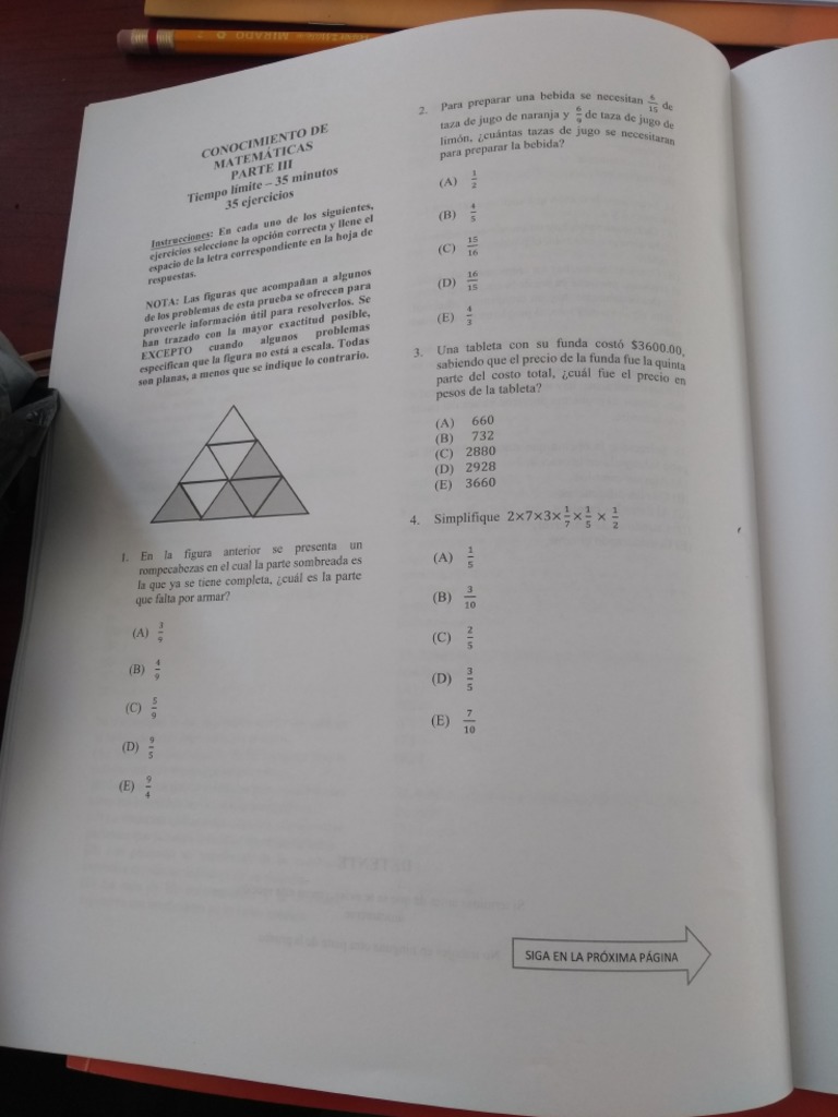 Examen Muestra PIENSE II | PDF