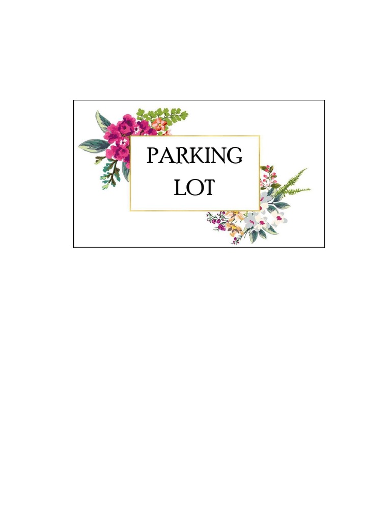 Parking LOT | PDF