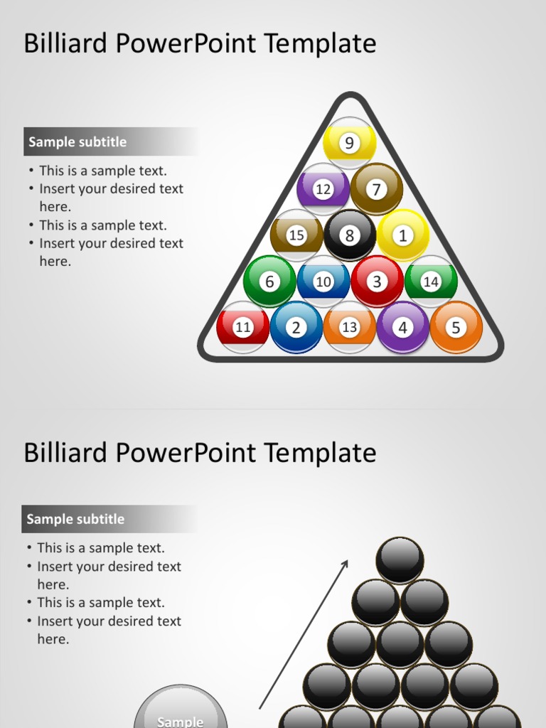 1082 Billiard Powerpoint Template | PDF