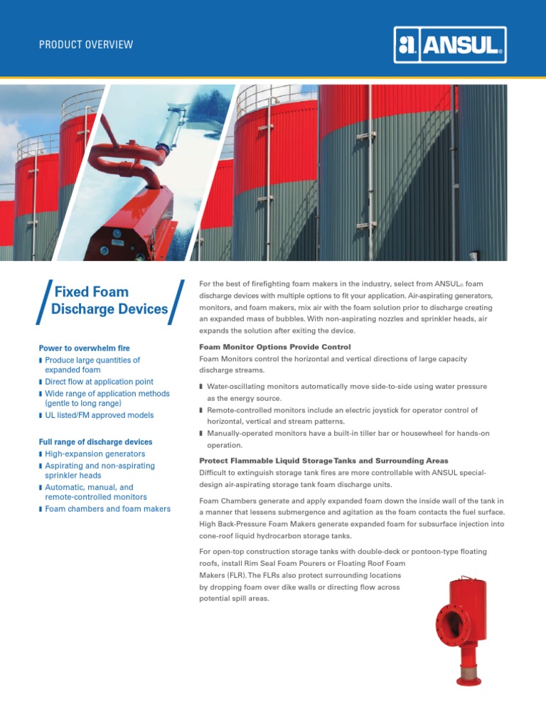 Fixed Foam Discharge Devices: Product Overview | Download Free PDF ...