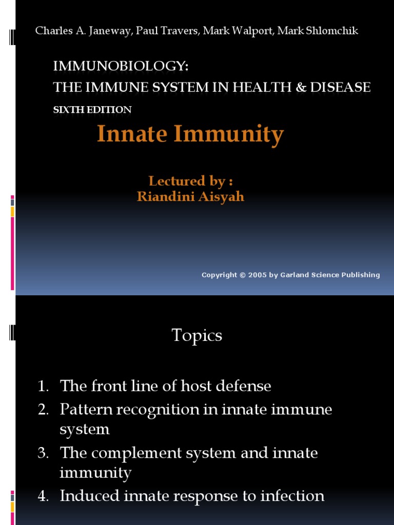 Innate Immunity: Immunobiology: The Immune System in Health & Disease ...