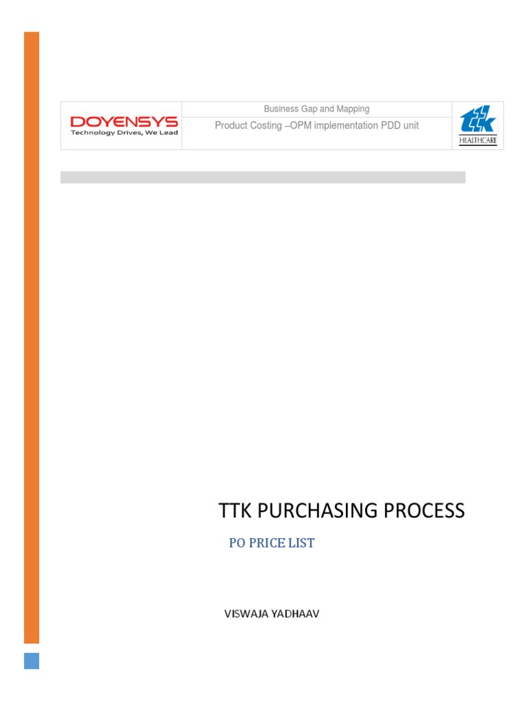 Optimizing TTK Purchasing Process Guide | PDF