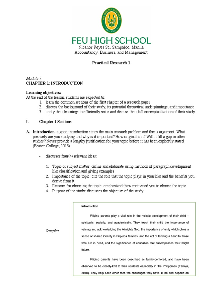PR1 Lesson 7 Chapter 1 PDF | PDF | Conceptual Framework | Theory