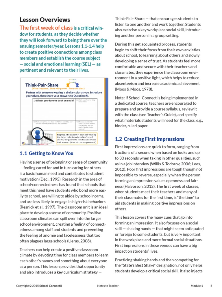 CC Module 1 Lesson Plan Overviews | PDF | Grit (Personality Trait ...