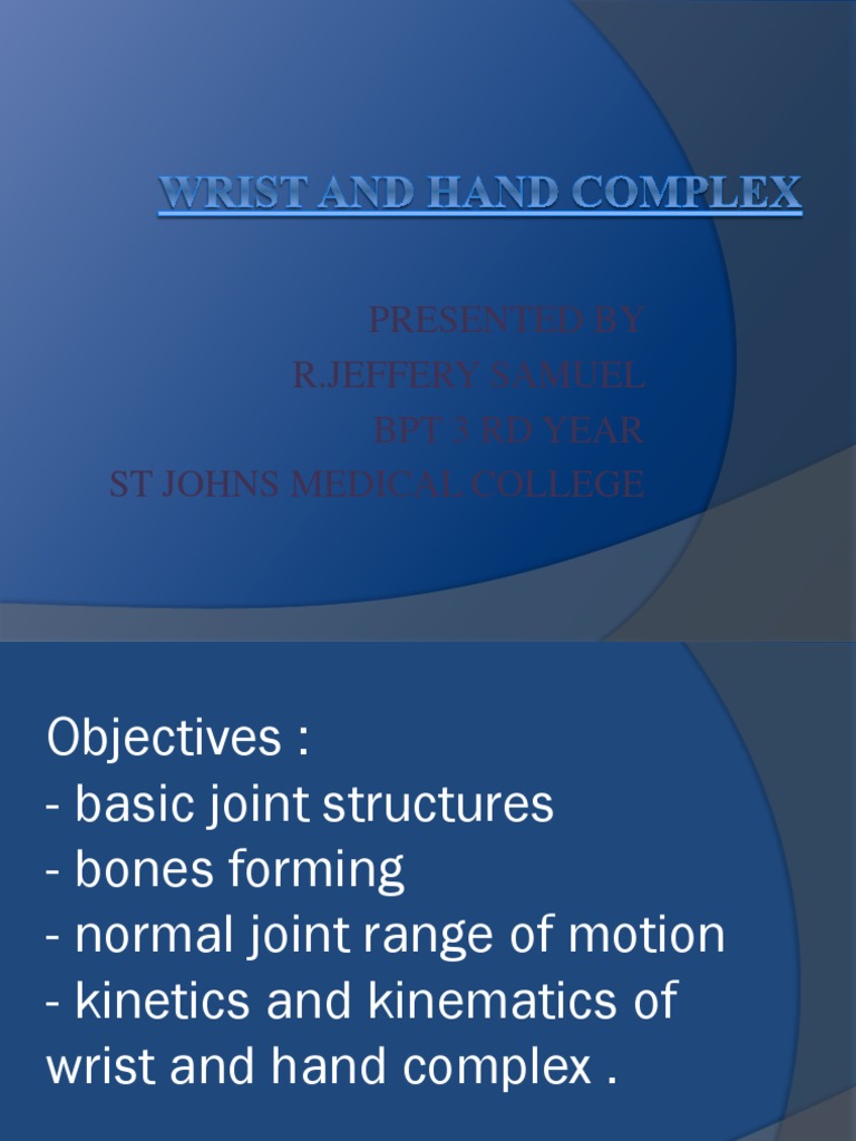 Presented by R.Jeffery Samuel BPT 3 RD Year ST Johns Medical College ...