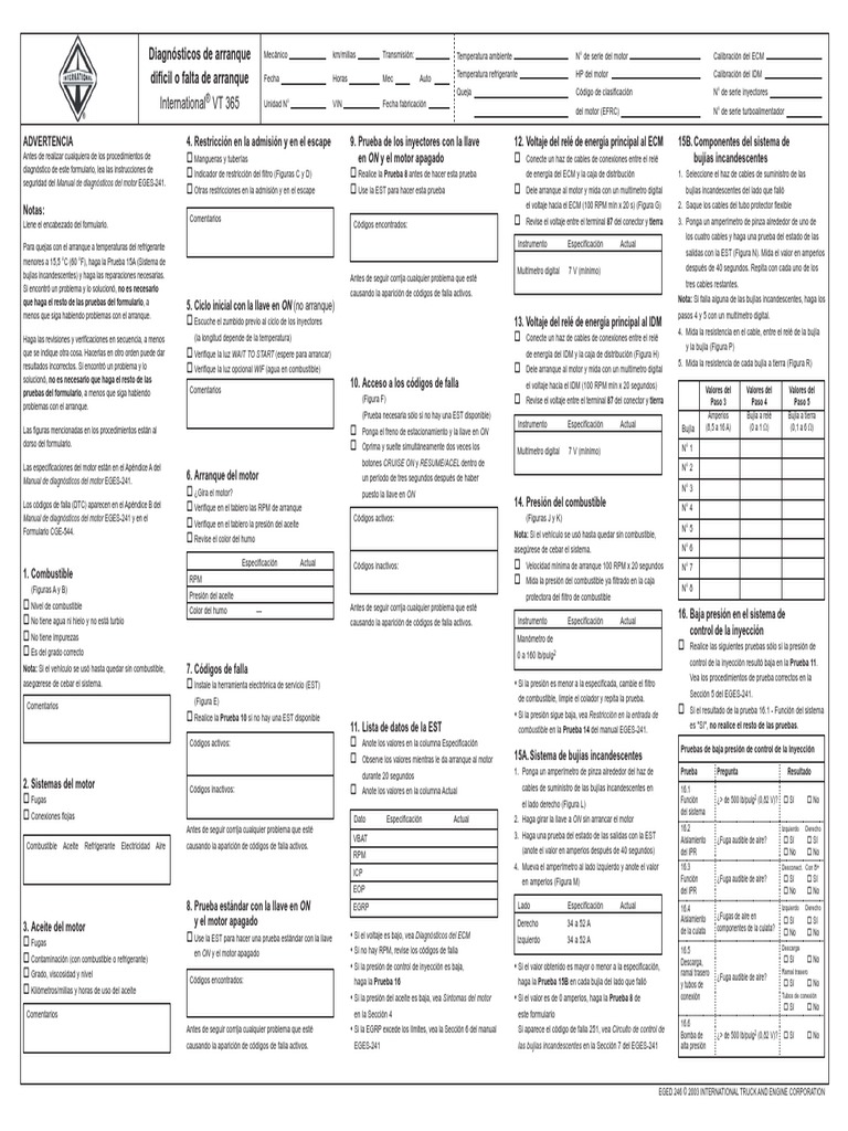 Diagrama International VT365 | PDF | Electromagnetismo | Ingeniería ...