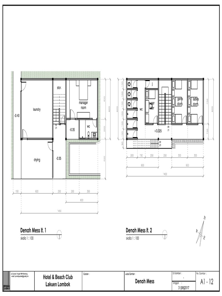 12.denah Mess PDF | PDF