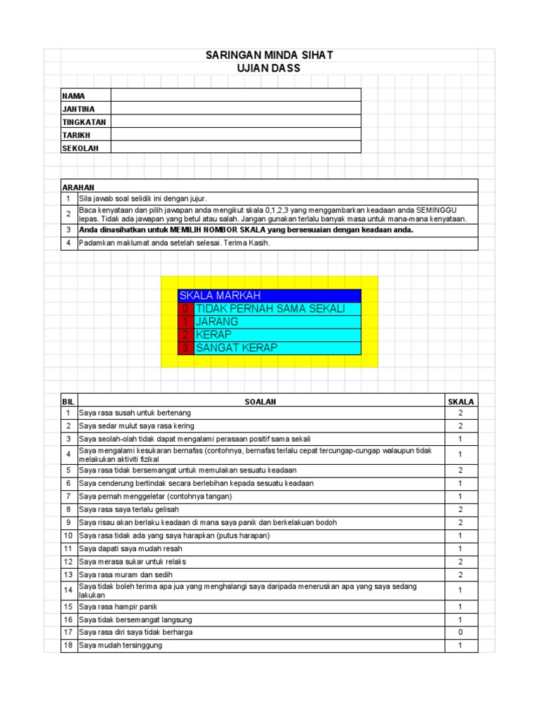 Ujian Dass PDF | PDF | Pengembangan Diri