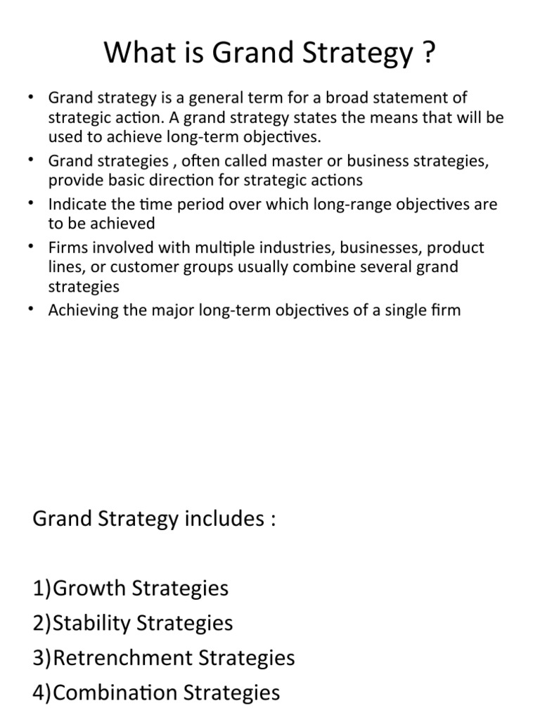What Is Grand Strategy ? | PDF | Strategic Management | Takeover