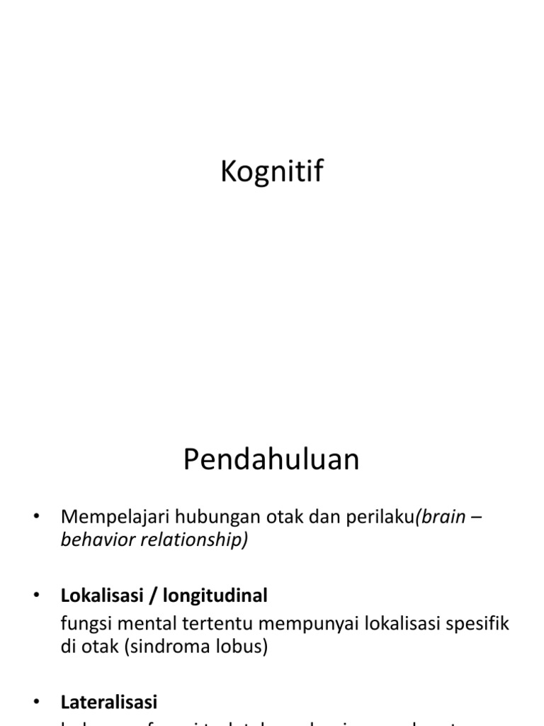Pemeriksaan Neurobehavior dan Lateralisasi | PDF