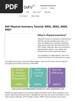 Physical Inventory Tutorial MI01, MI02, MI04, MI07 | PDF | Inventory