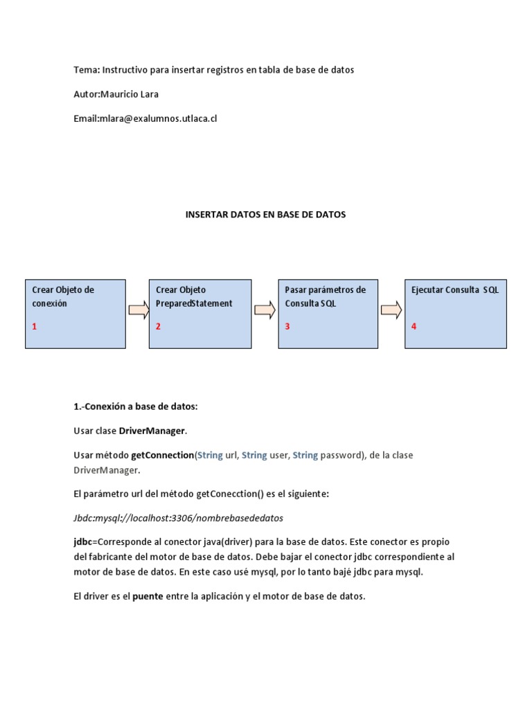 Insertar Datos en Base de Datos | PDF | SQL | Mi sql