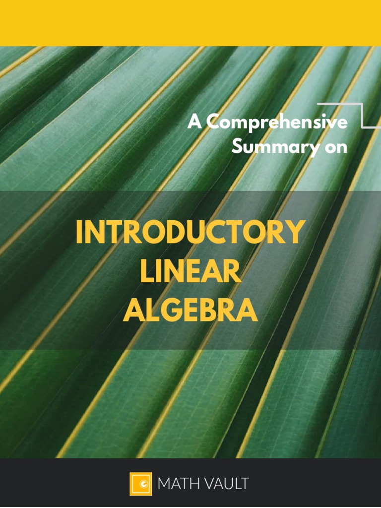 Summary Introductory Linear Algebra | PDF | Eigenvalues And ...