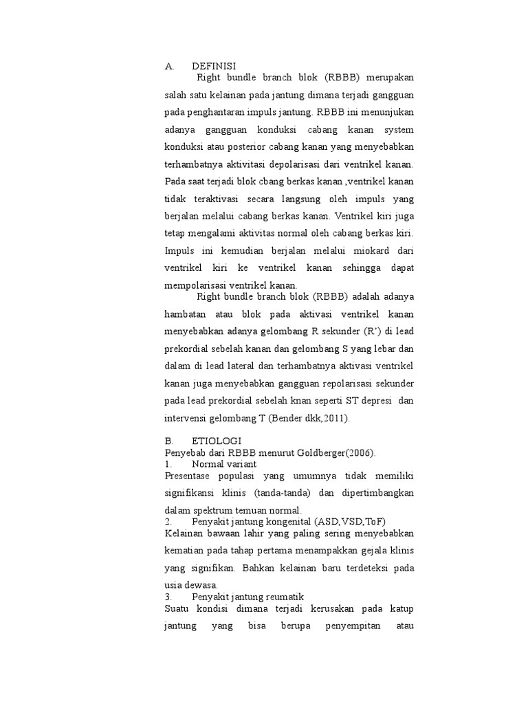 Penyakit Jantung RBBB: Definisi dan Etiologi | PDF | Sains & Matematika