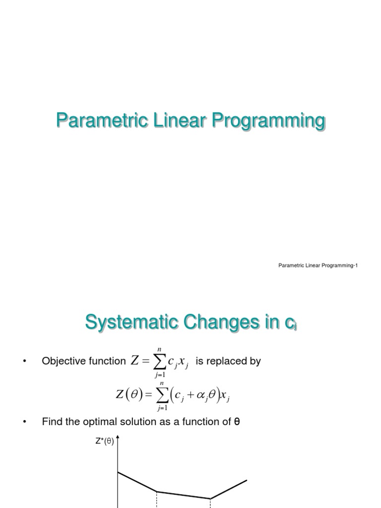Parametric Linear Programming-1 | Download Free PDF | Theoretical ...