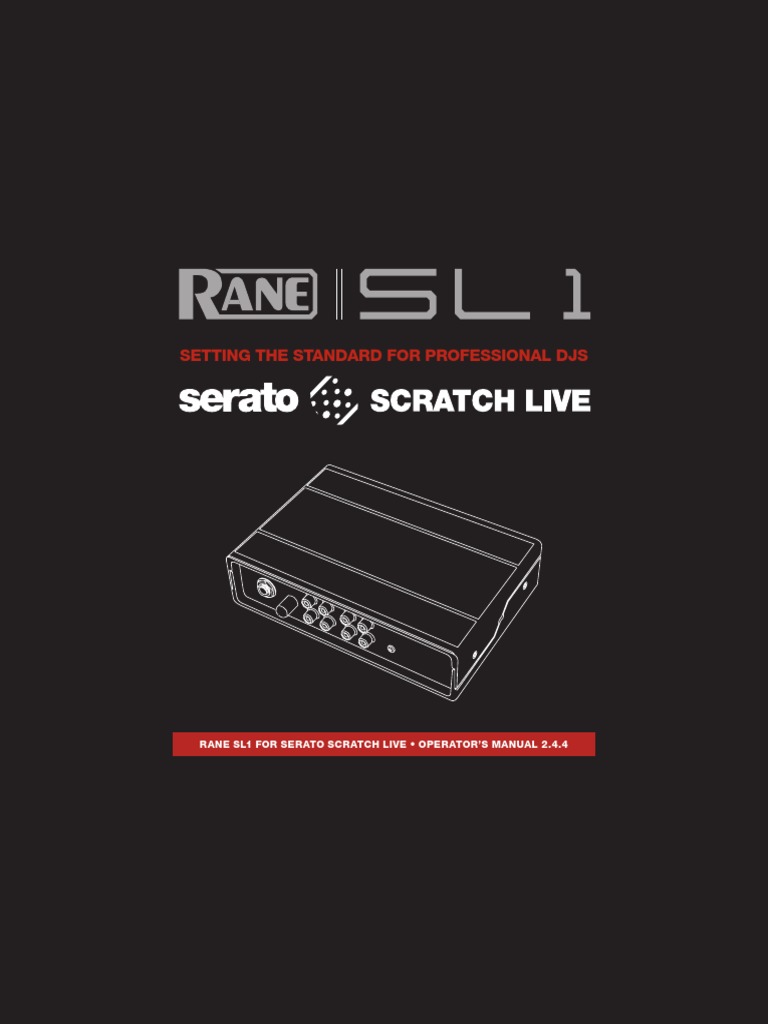 RANE SL 1 Manual | PDF | Disc Jockey | Sound