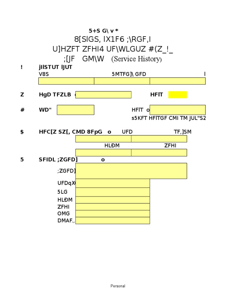 History Card Format | PDF