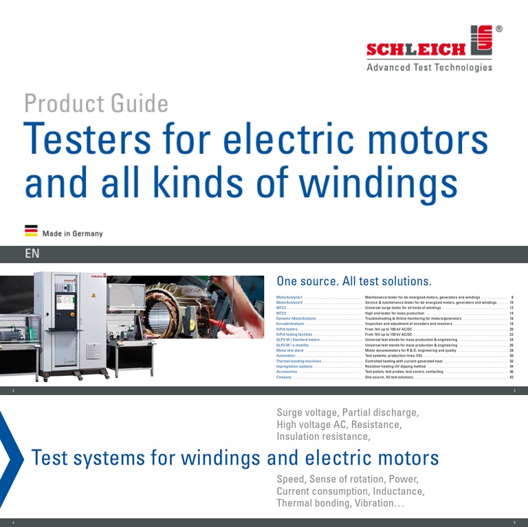 Testers For Electric Motors and All Kinds of Windings: Product Guide ...
