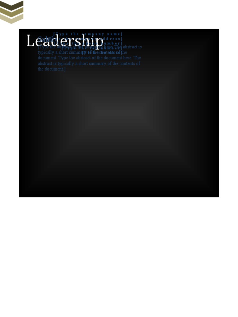 Ob Project | PDF | Leadership | Chart