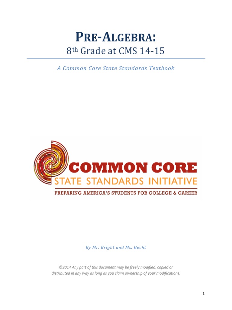 8th Grade Math Textbook CMS | Download Free PDF | Exponentiation ...