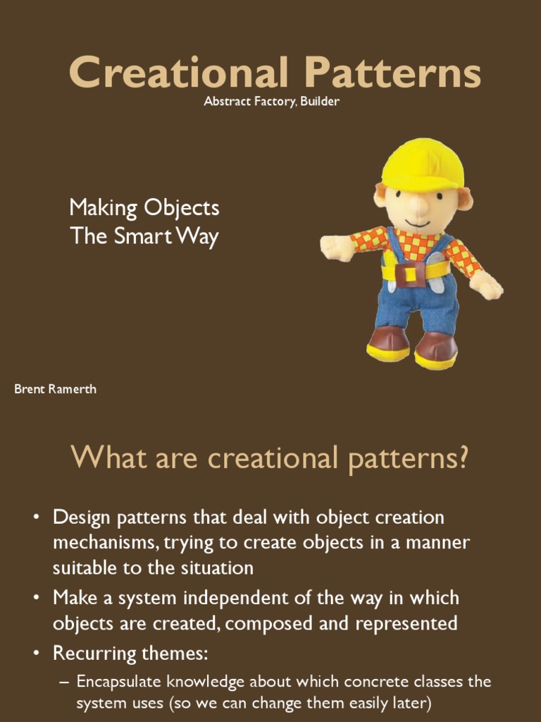 Creational Patterns Making Objects The Smart Way Pdf Class Computer Programming