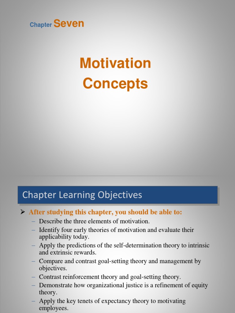 Chapter 7 Motivation | PDF | Motivation | Motivational