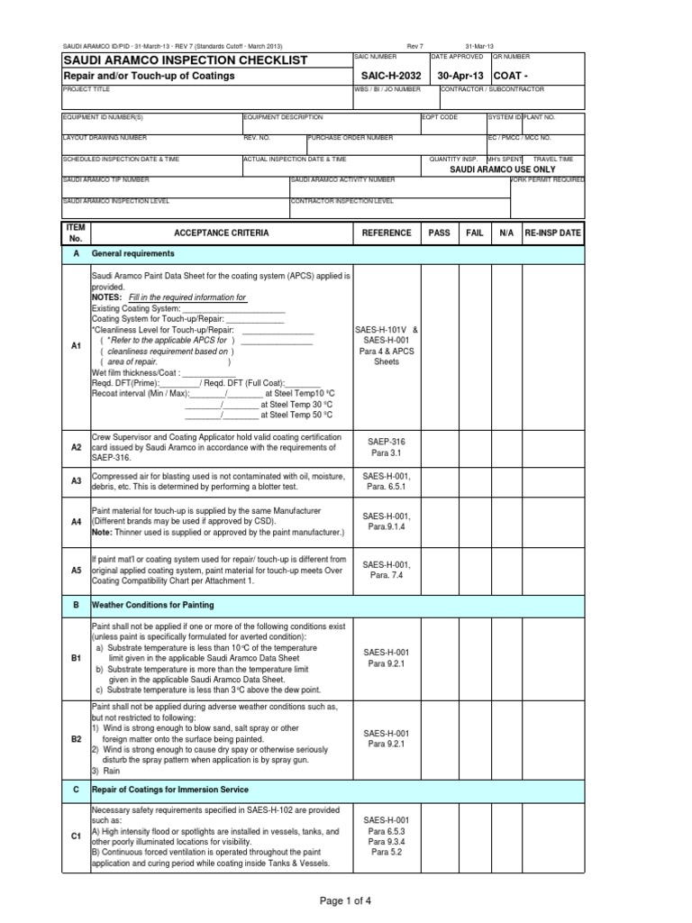 SAIC-H-2032 Rev 7 | PDF | Paint | Weather