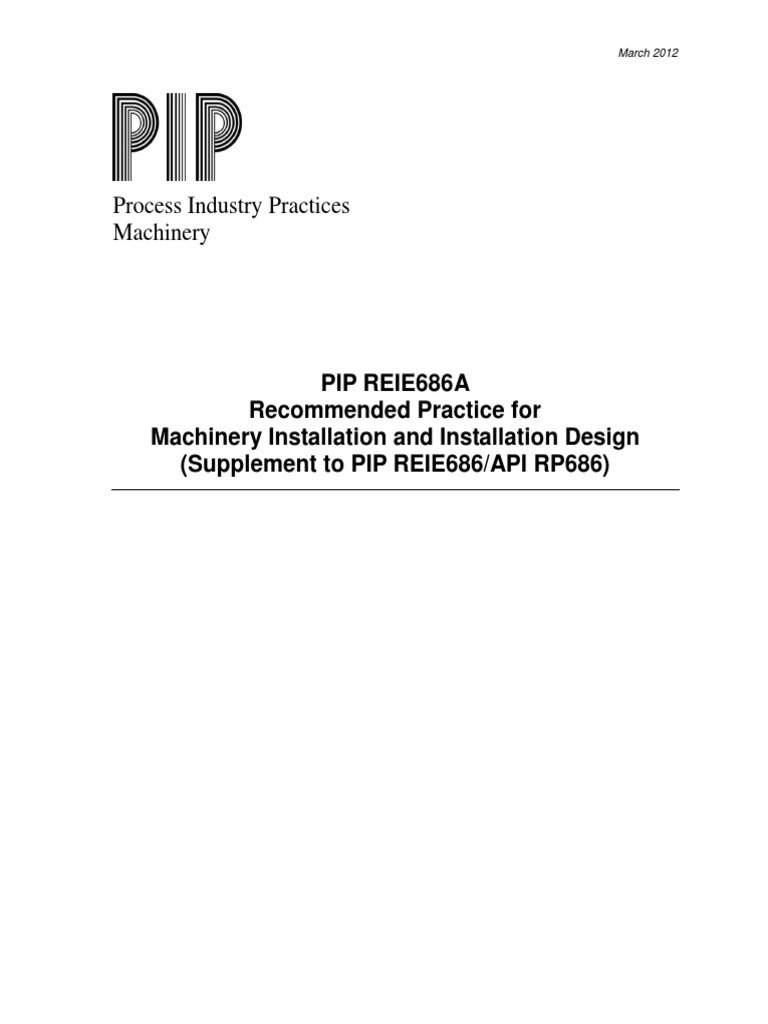 PIP Addendum To API686 Recommended Practices PDF | PDF | Pump | Pipe ...