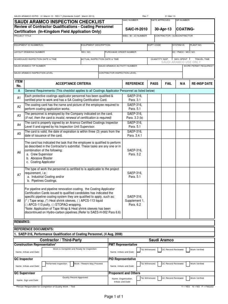 SAIC-H-2010 Rev 7 | PDF | Business