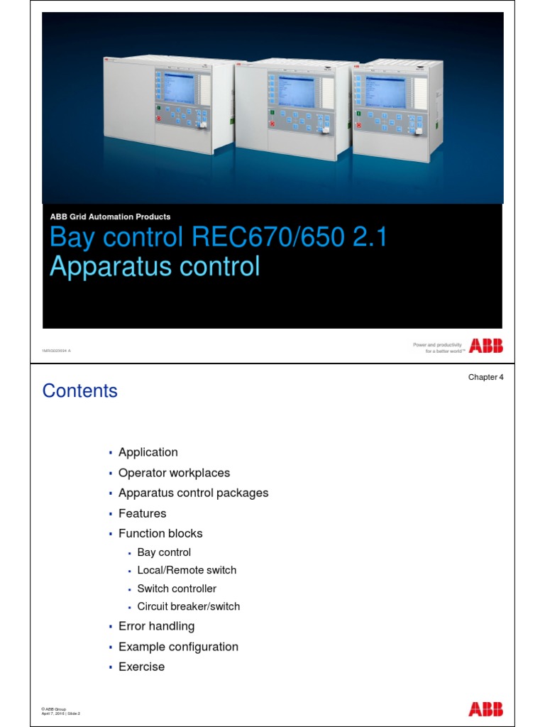 04-SEP660 REC670 REC650 Apparatus Control PDF | PDF | Switch ...