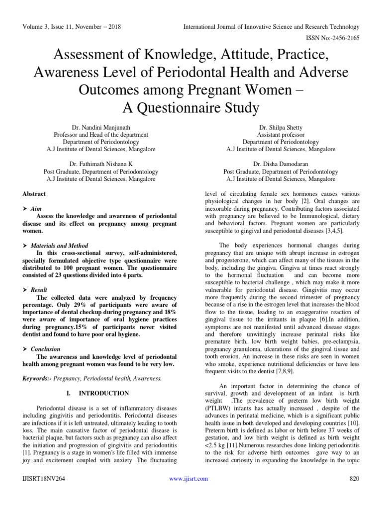 Assessment of Knowledge, Attitude, Practice, Awareness Level of ...