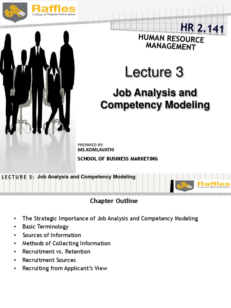 Job Analysis and Competency Modeling: School of Business Marketing Ms ...