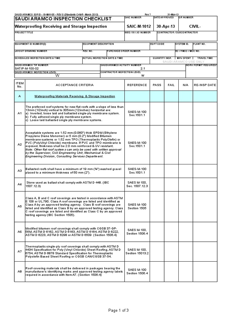 Saic-M-1012 Rev 7 (Final) | PDF | Building Technology | Building Materials