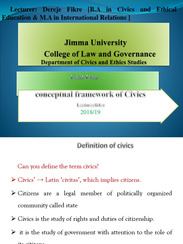 Rights, Responsibilities and Characteristics of Good Citizenship: A ...